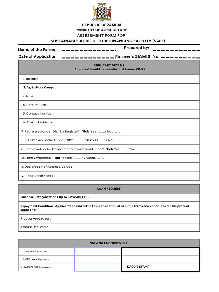 Saff Assessment Form2 | PDF