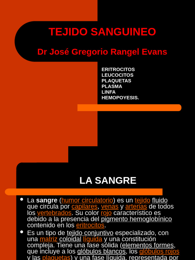 TEJIDO SANGUINEO 1 | PDF | Sangre | Leucocito