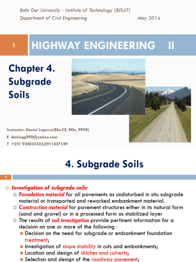 4 HW II TGK- Chapter 4 - Subgrade soils | PDF | Deformation ...