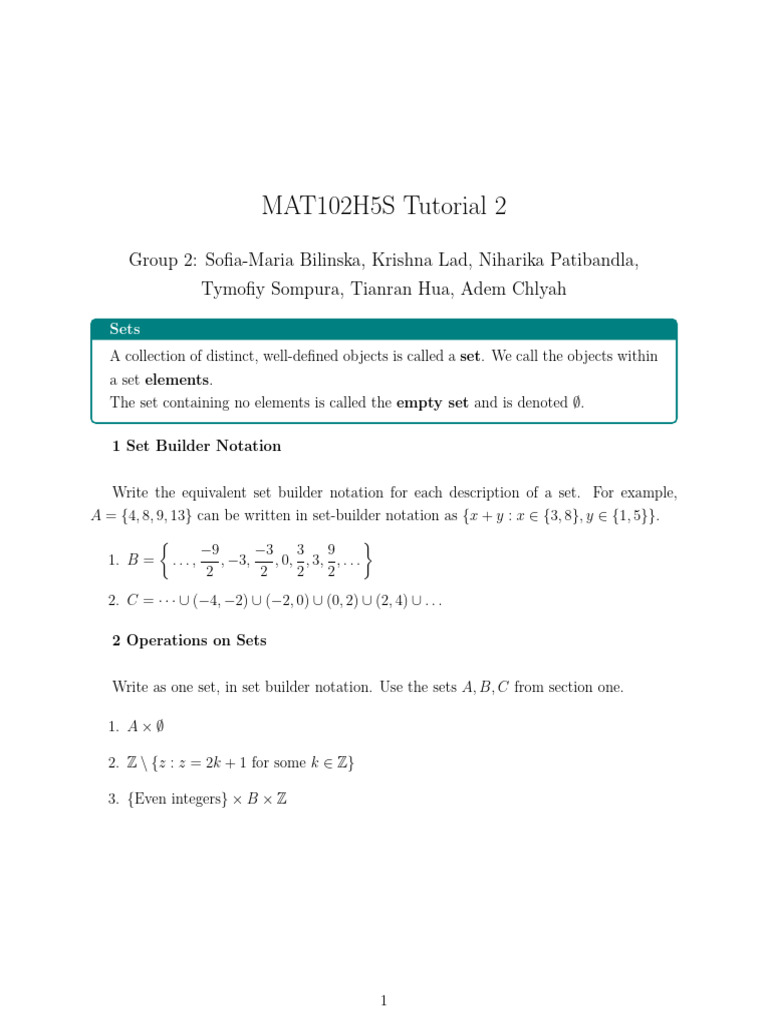 102W2025 Tutorial2-2 | PDF | Set (Mathematics) | Subset