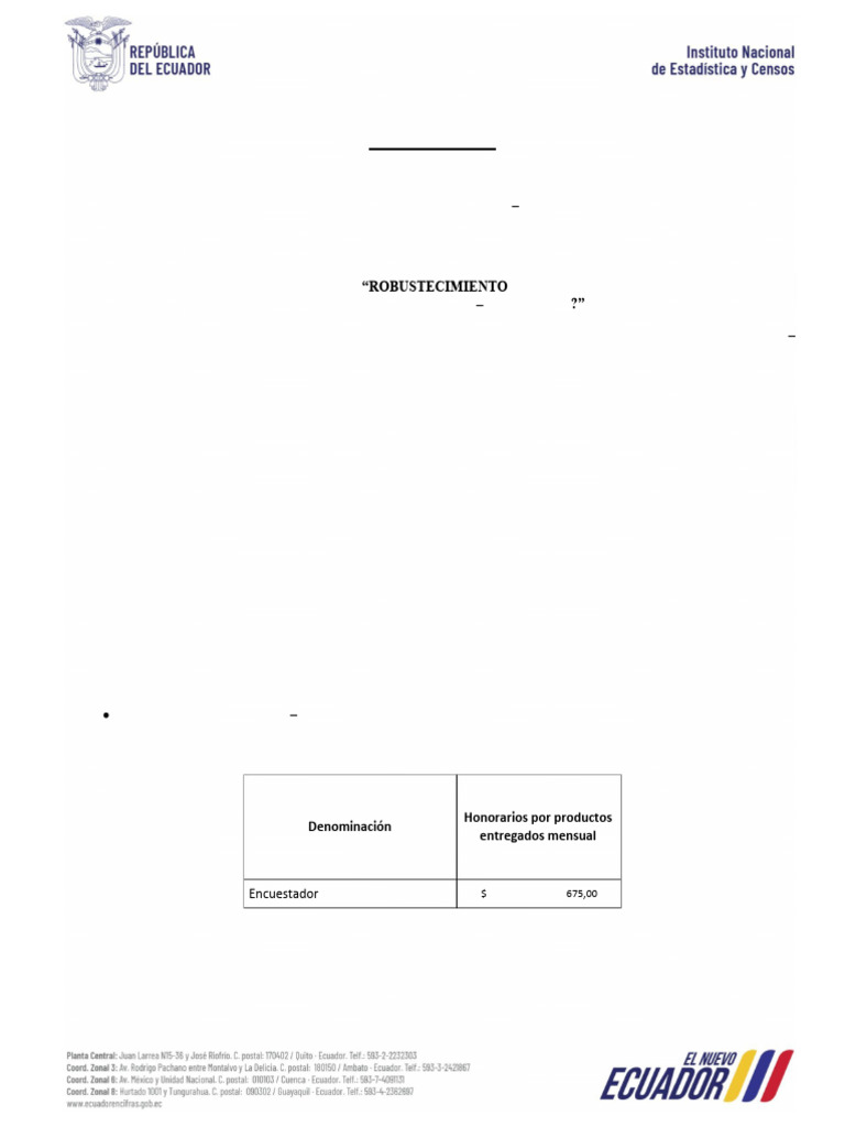 Convocatoria Proceso de Seleccion Proyecto Robustecimiento c2 Op Campo ...