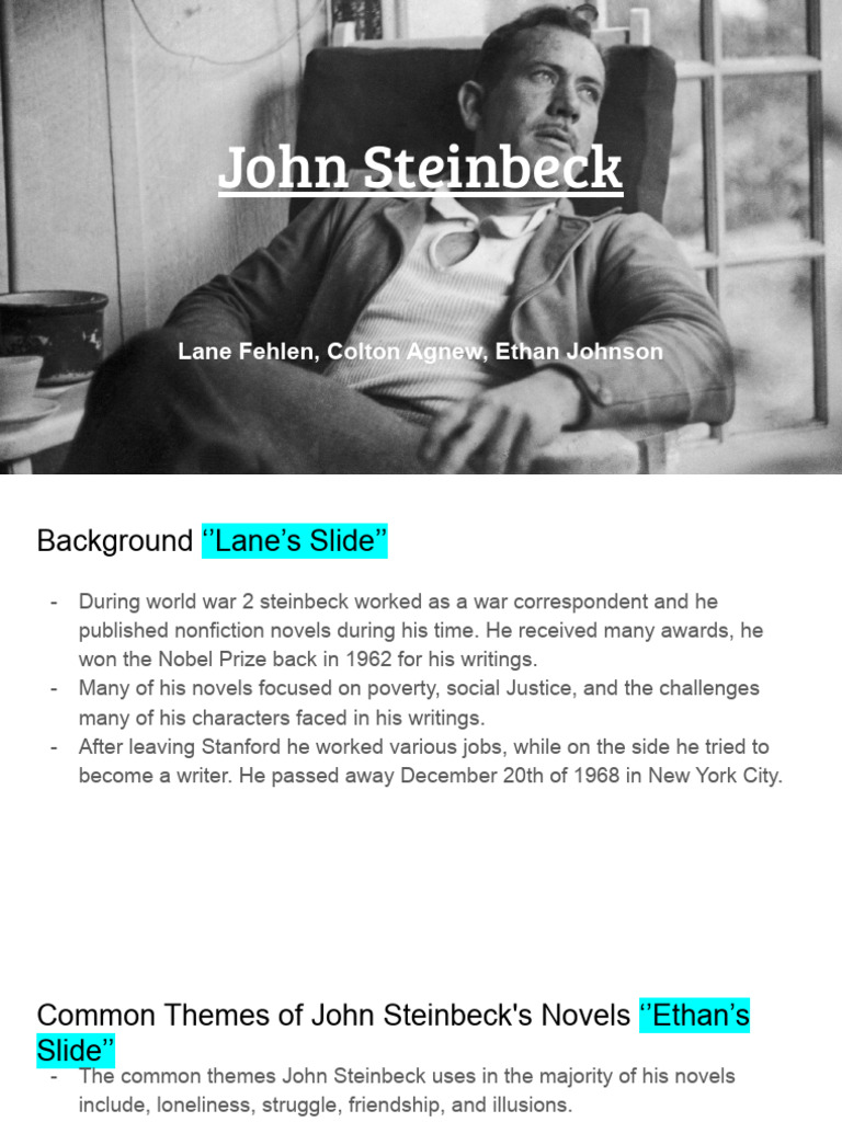 Common Themes in Steinbeck's Novels | PDF