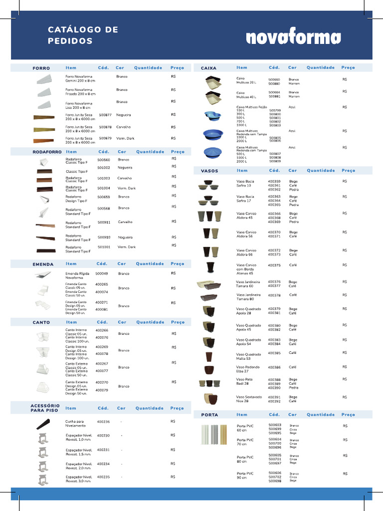 Catálogo Nova Forma PVC | PDF