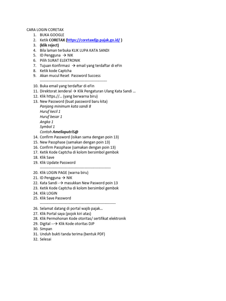 Login Coretex Dindik Lumajang 2025 Anang | PDF