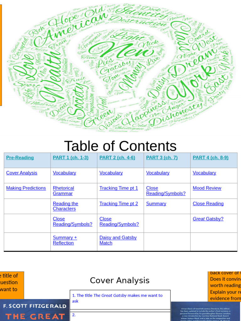 Great Gatsby Study Guide Overview | PDF | The Great Gatsby