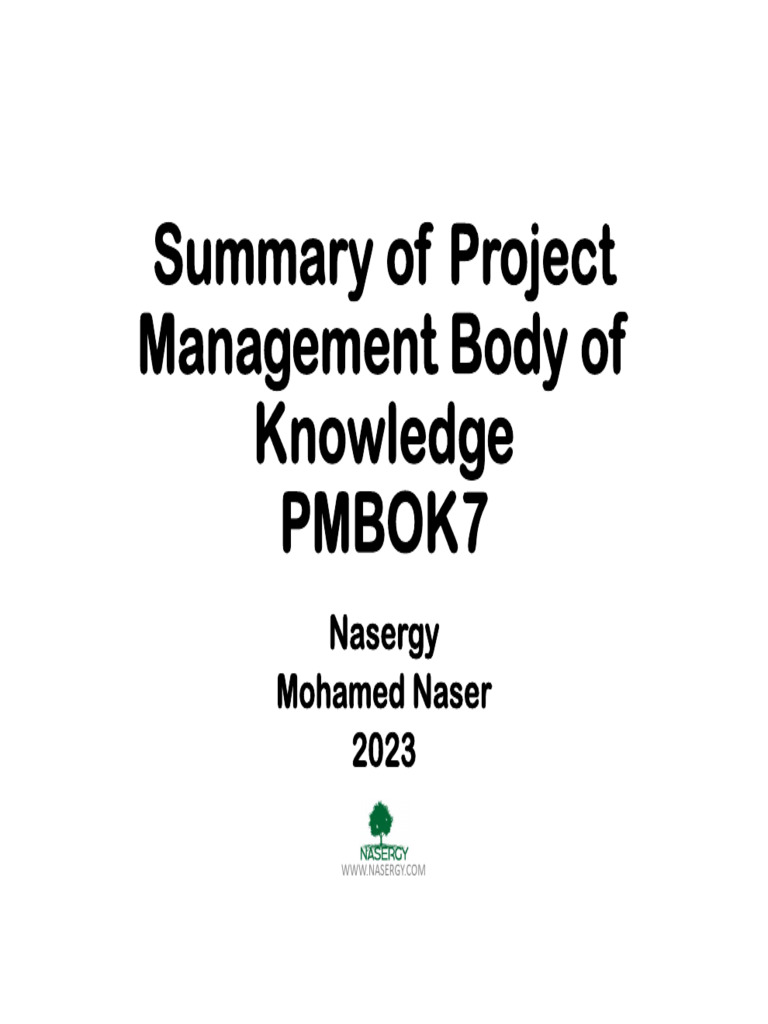 Project Management - Summary of PMBOK7-00923 | PDF | Leadership | Project Management