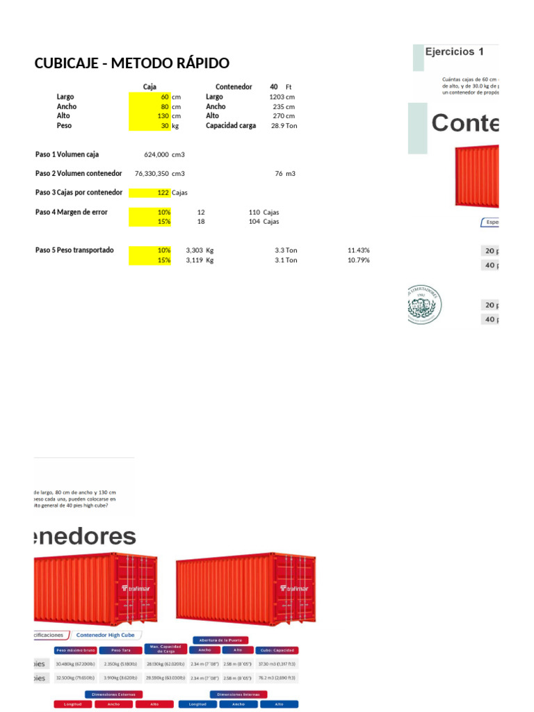 CUBICAJE ESTRUCTRUA | PDF | Unidades de medida | Cantidad