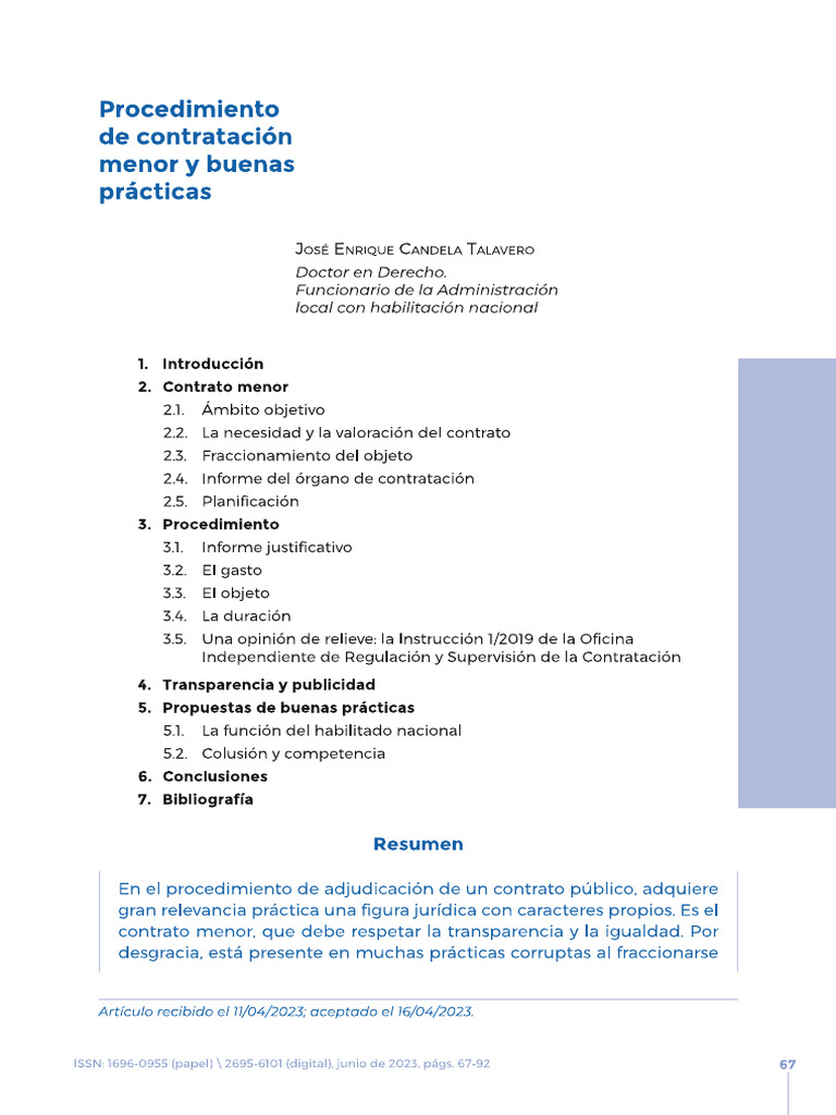 Procedimiento de Contrataci N Menor y Buenas PR Cticas 1738855482 | PDF