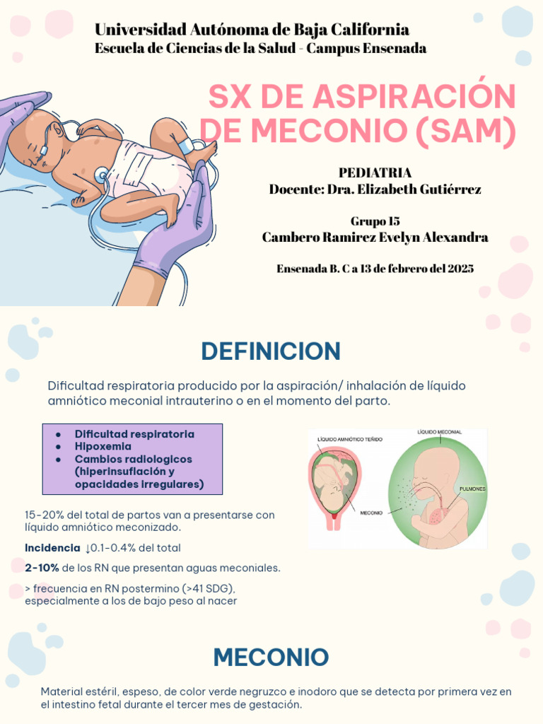 SX de Aspiracion de Meconio | PDF | Parto | Feto