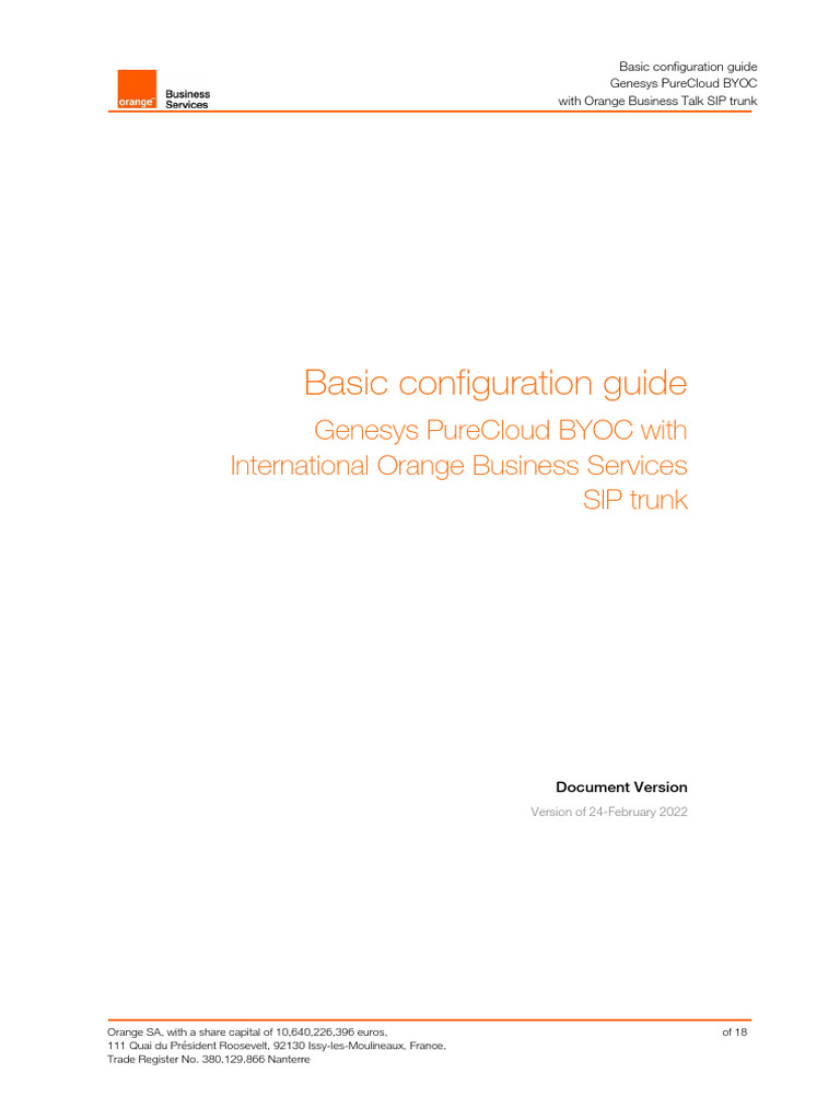 business_talk_guide_genesys_purecloud_byoc_mar22 | PDF | Session Initiation Protocol | Computer ...