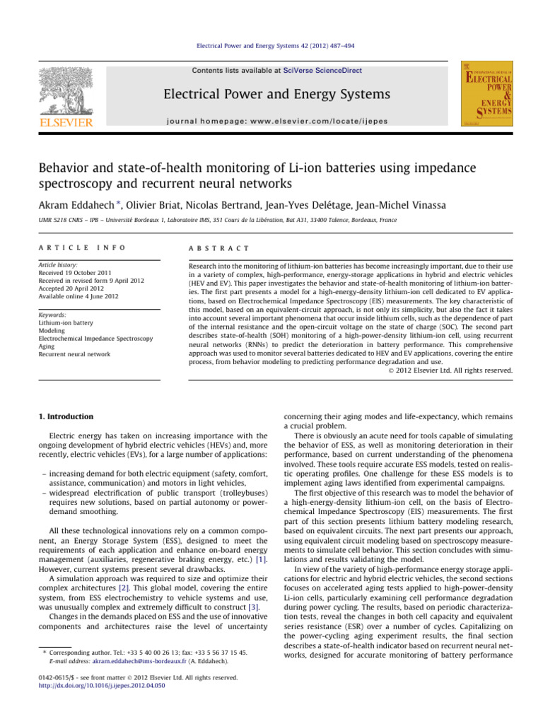 paper-SOH-Lib-using EIS-recueent neural-networks | PDF | Lithium Ion ...