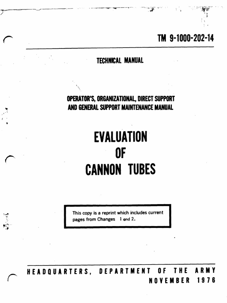 Cannon Tube Evaluation Manual | PDF | Gun | Military Technology