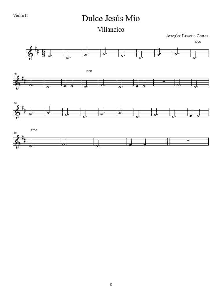 Dulce jesus mio violin 2 | PDF