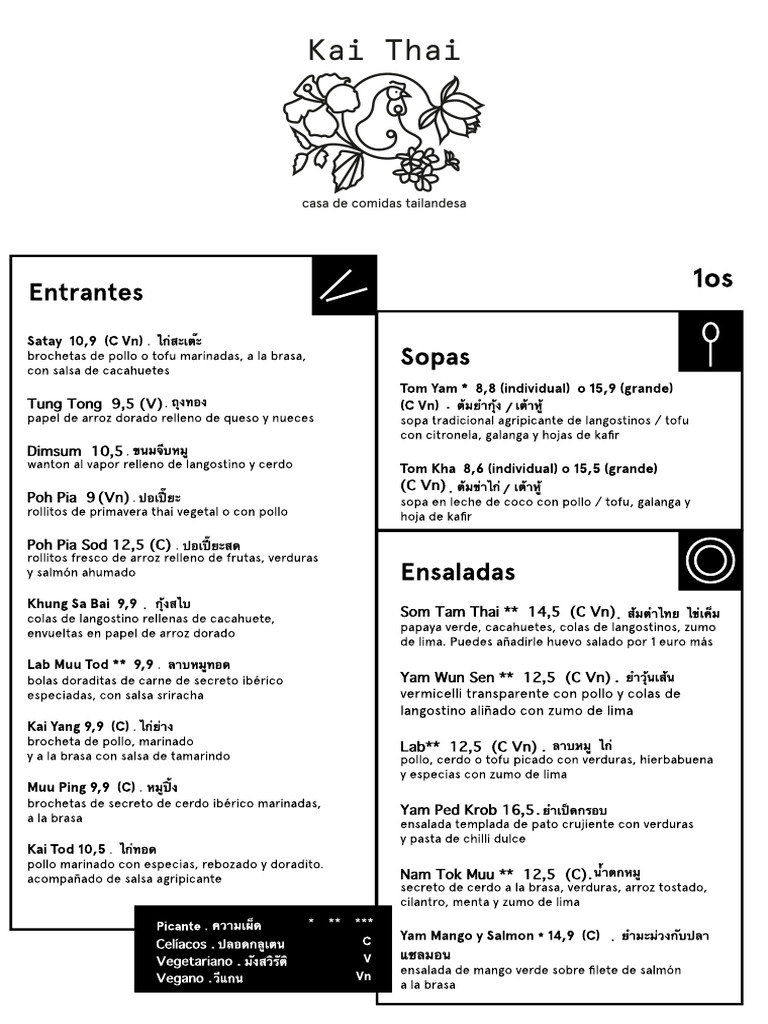 Menu Kaithai Actualizacion 25 | PDF
