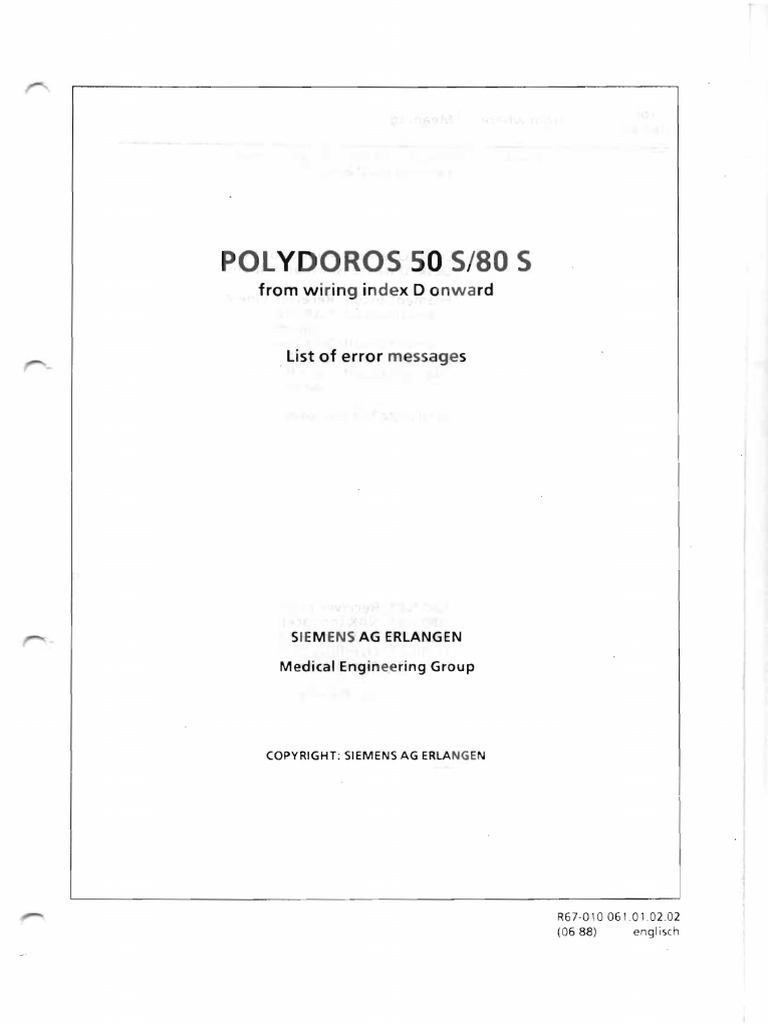 Polydoros 50S - 80S List of Error Messages | PDF | Computer Engineering ...