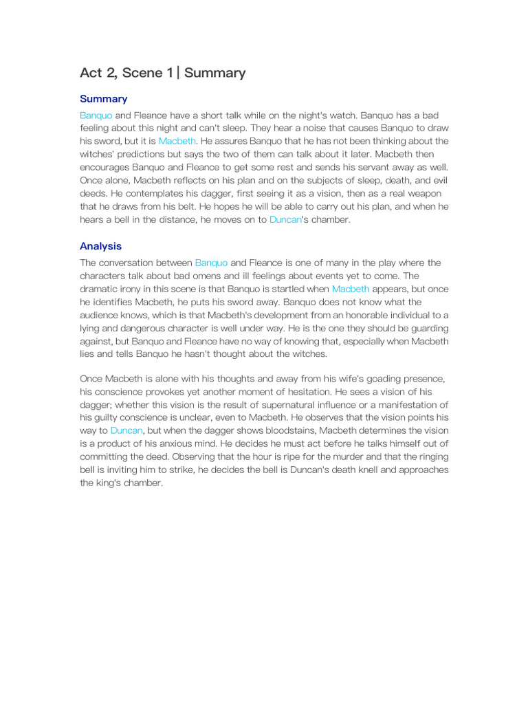 Act 2, Scene 1 | PDF