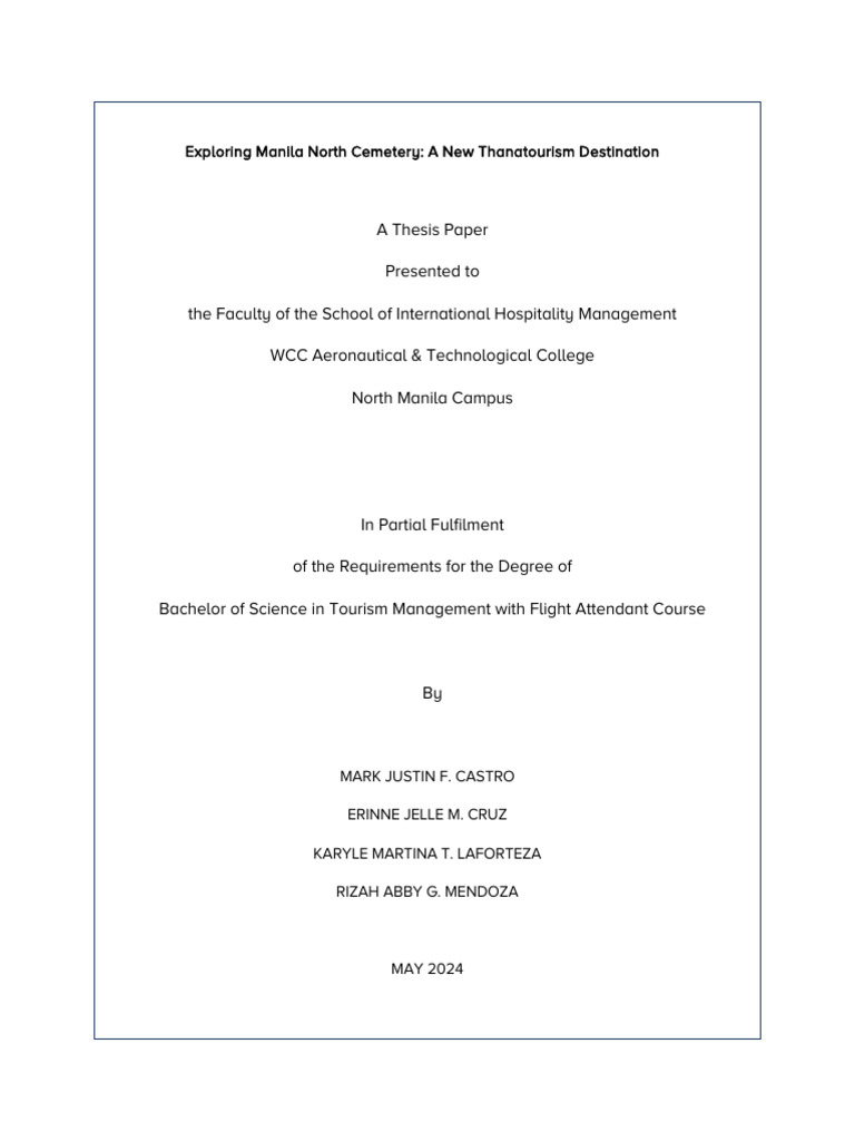 g5 Research-Paper | PDF | Tourism | Motivation