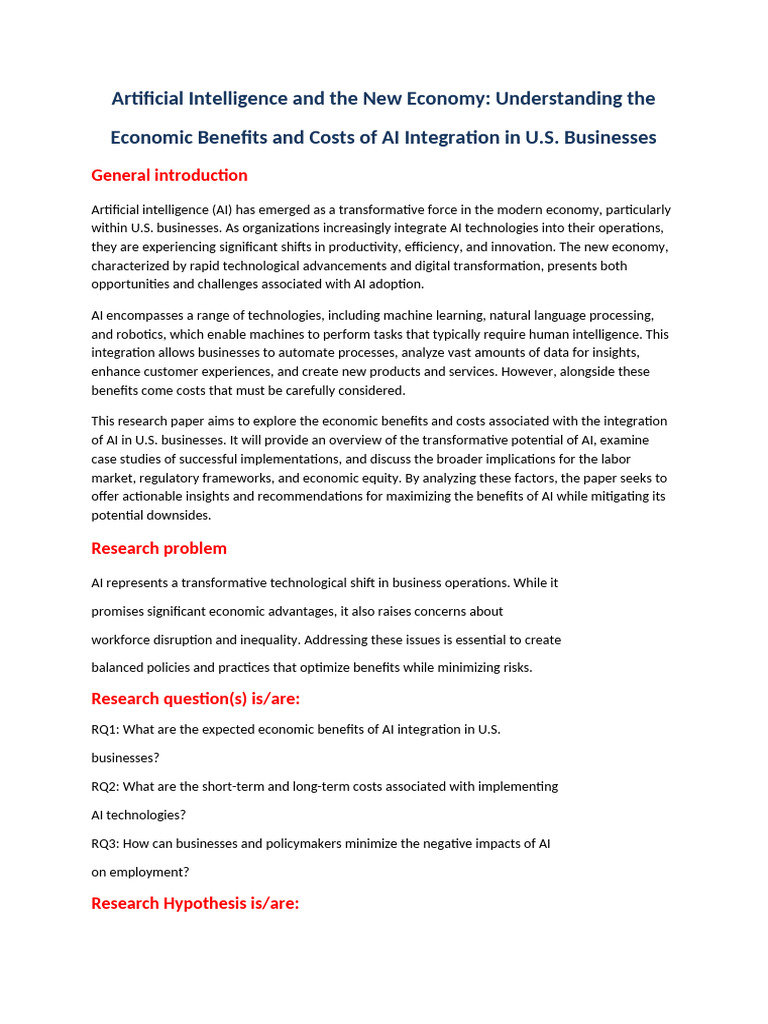 Artificial Intelligence and the New Economy | PDF | Artificial Intelligence | Intelligence (AI ...