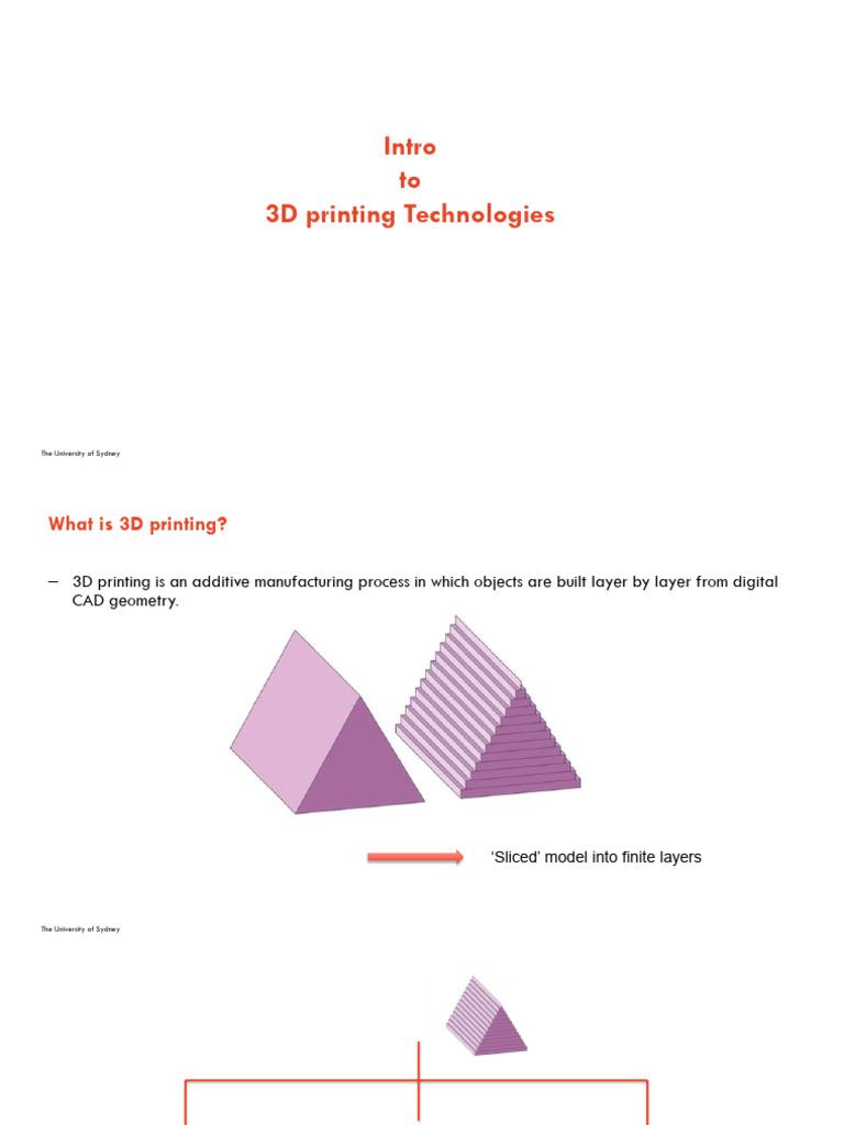 Intro To 3D Printing Technologies | PDF | 3 D Printing | Materials
