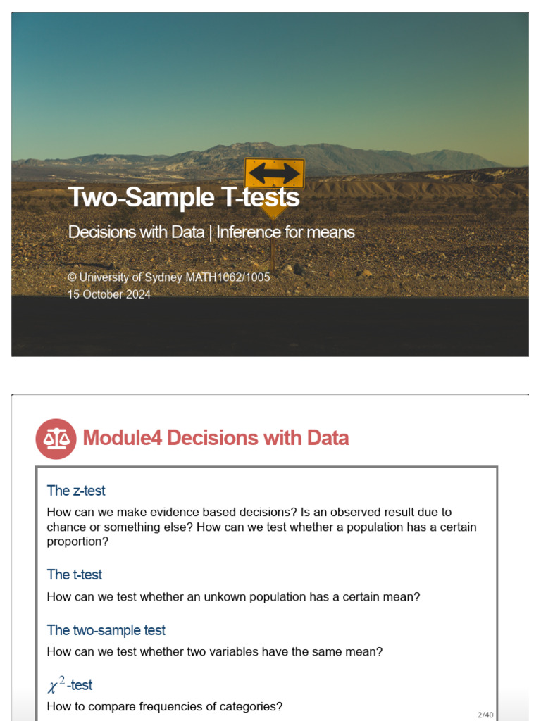 16 Two Sample T Tests | PDF | Student's T Test | Bootstrapping (Statistics)
