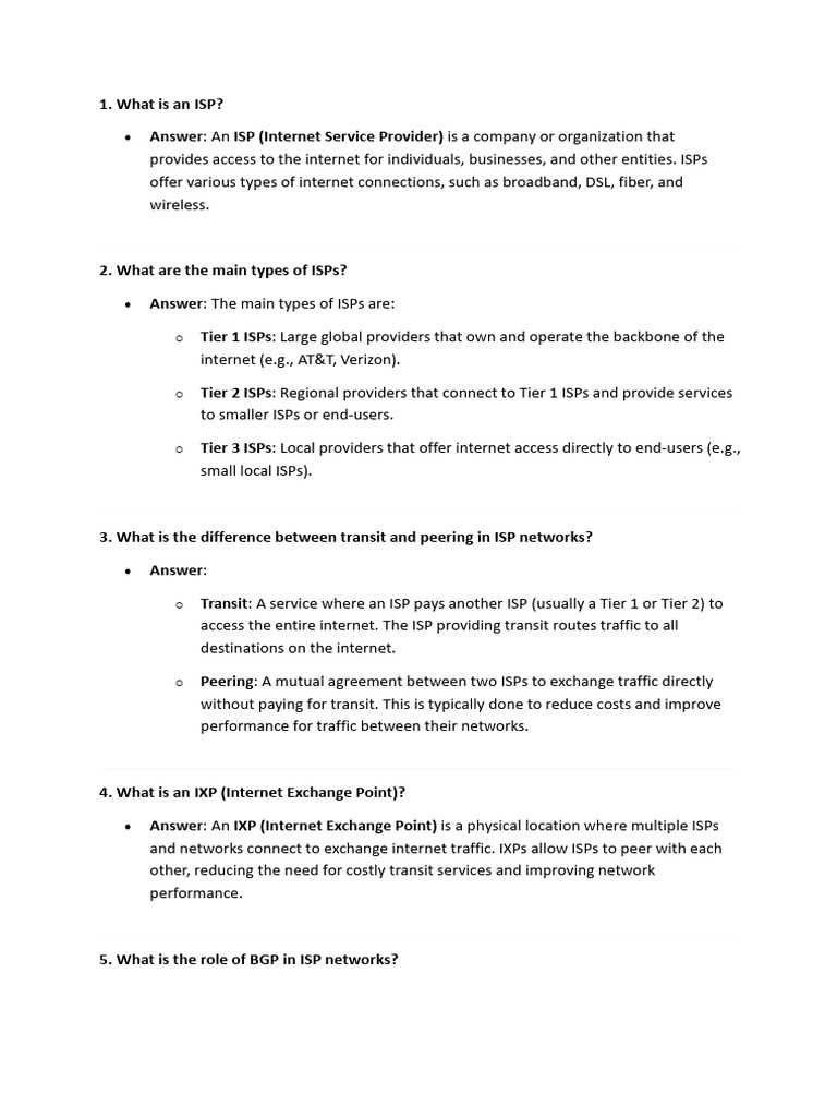 ISP | PDF | Internet Service Provider | Computer Network