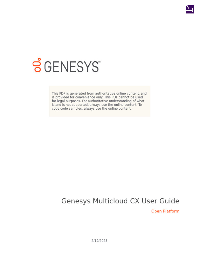 GenesysEngageMulticloud Current GECUG OpenPlatformServices | PDF | Call Centre | Cloud Computing