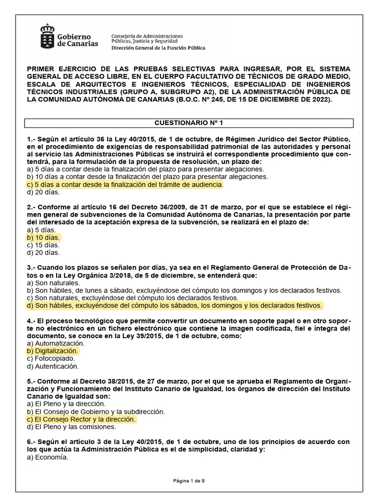 Test Primer Ejercicio ITI A2 17072023 | PDF | Justicia | Crimen y violencia