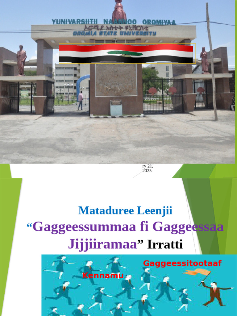 Gaggeessummaa Fi Gaggeessaa Jijjiiramaa | PDF