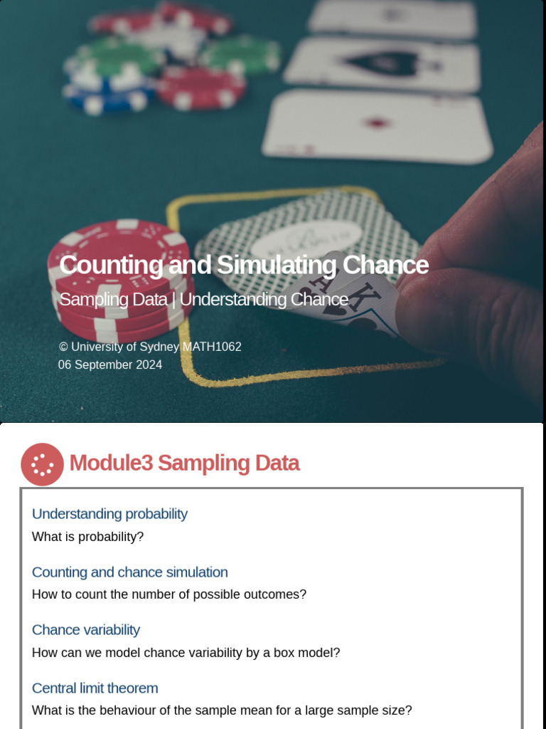 Topic6 Counting SimulatingChance | PDF | Dice | Probability