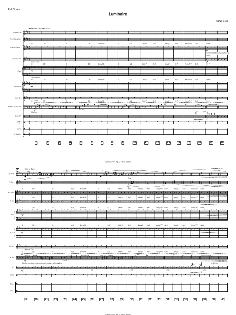 Luminaire Full Score Overview | PDF | Musical Instruments | Music ...