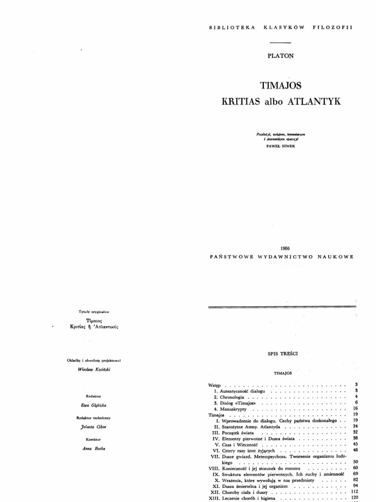 08 Platon Timajos Siwek Caly Ocr | PDF