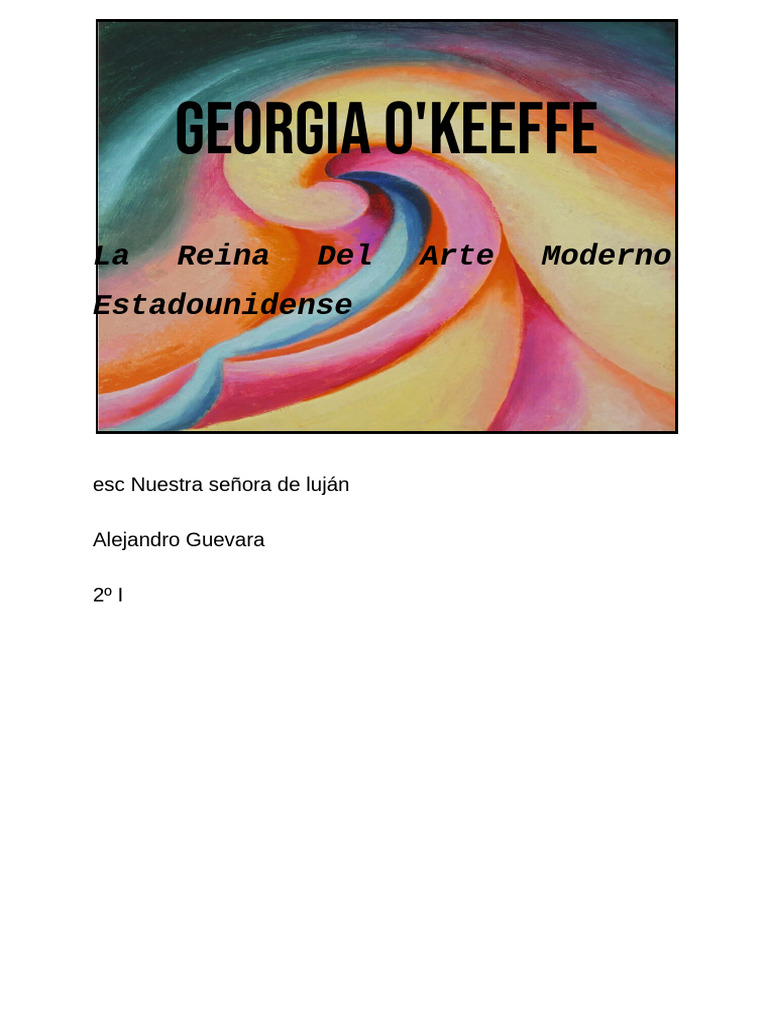 Vida y obra de Georgia O'Keeffe | PDF | Las artes