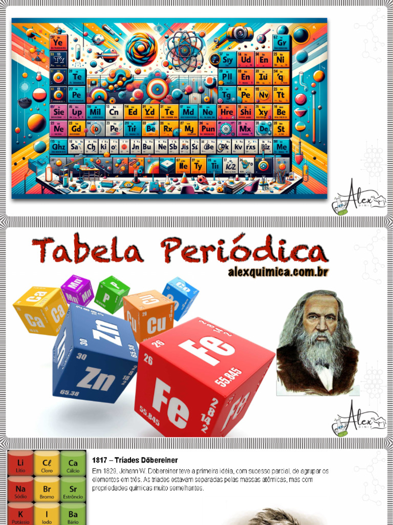 Tabela Periódica-Parte 01-2025 | PDF | Tabela periódica | Átomos