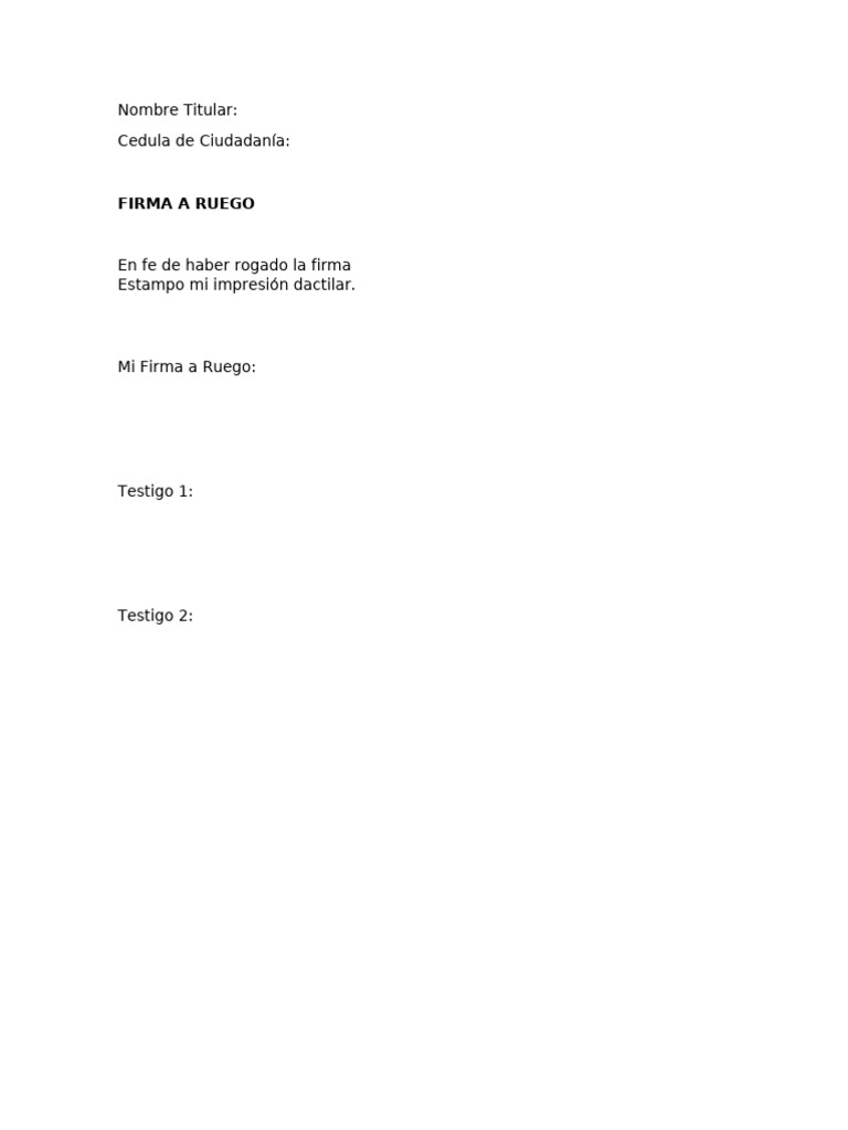 Firma A Ruego | PDF