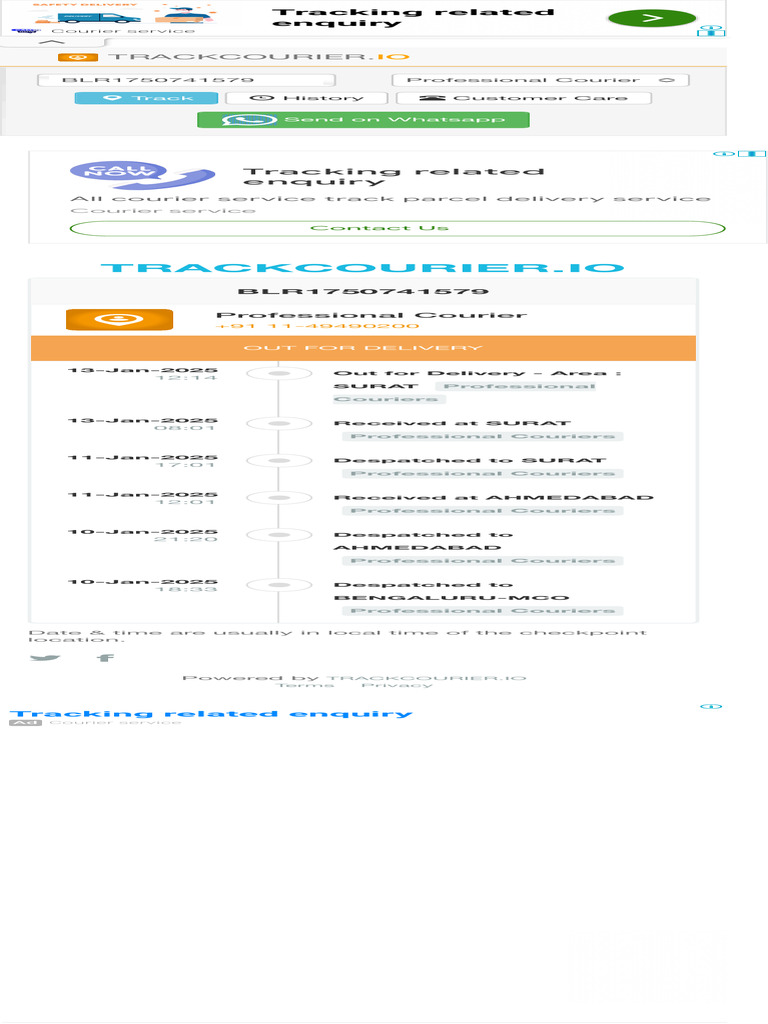 BLR1750741579 - Professional Courier Tracking | PDF