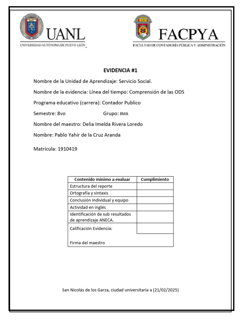 Evidencia 1 Ss.1 | PDF