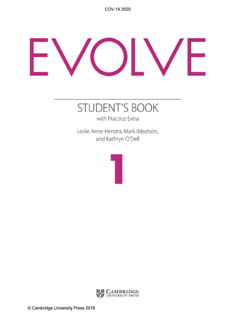 EVOLVE 1 - Student's Book | PDF
