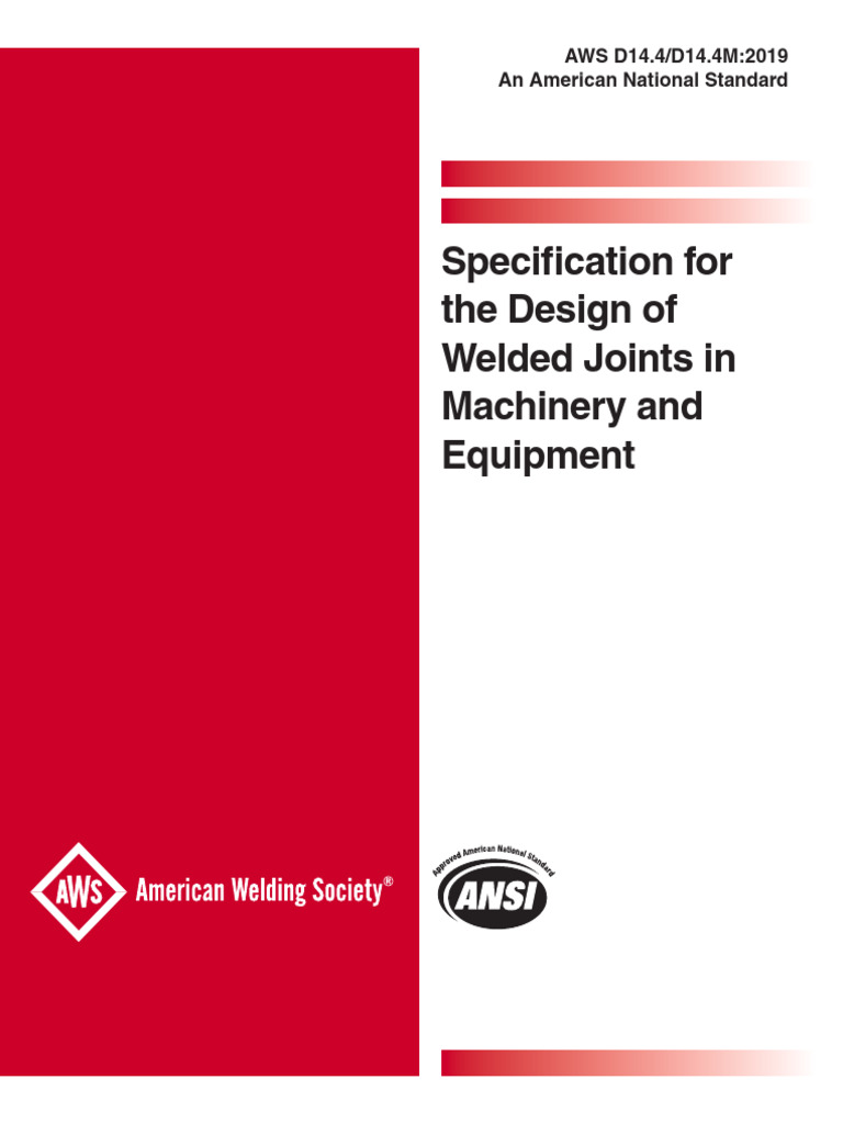 Aws D14 4 D14 4m 2019 Pdf Nondestructive Testing Welding