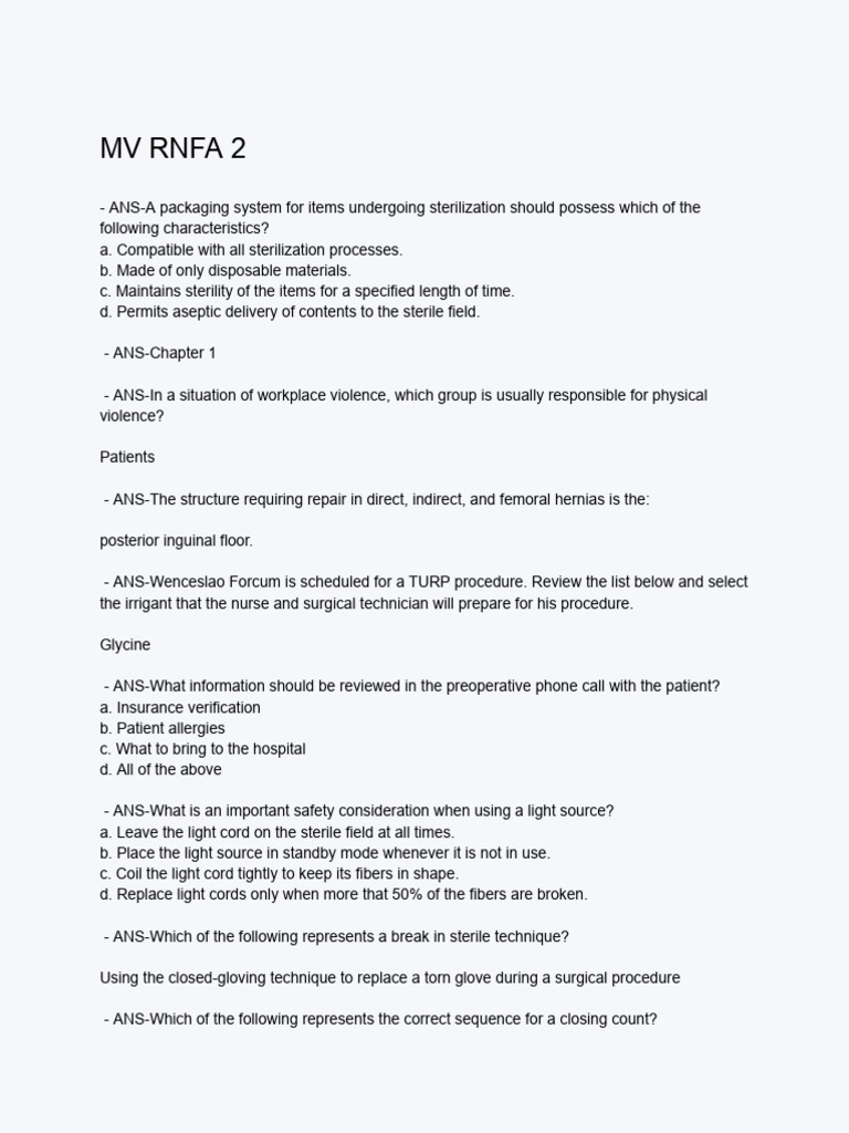 MV Rnfa 2 | PDF | Surgical Suture | Surgery