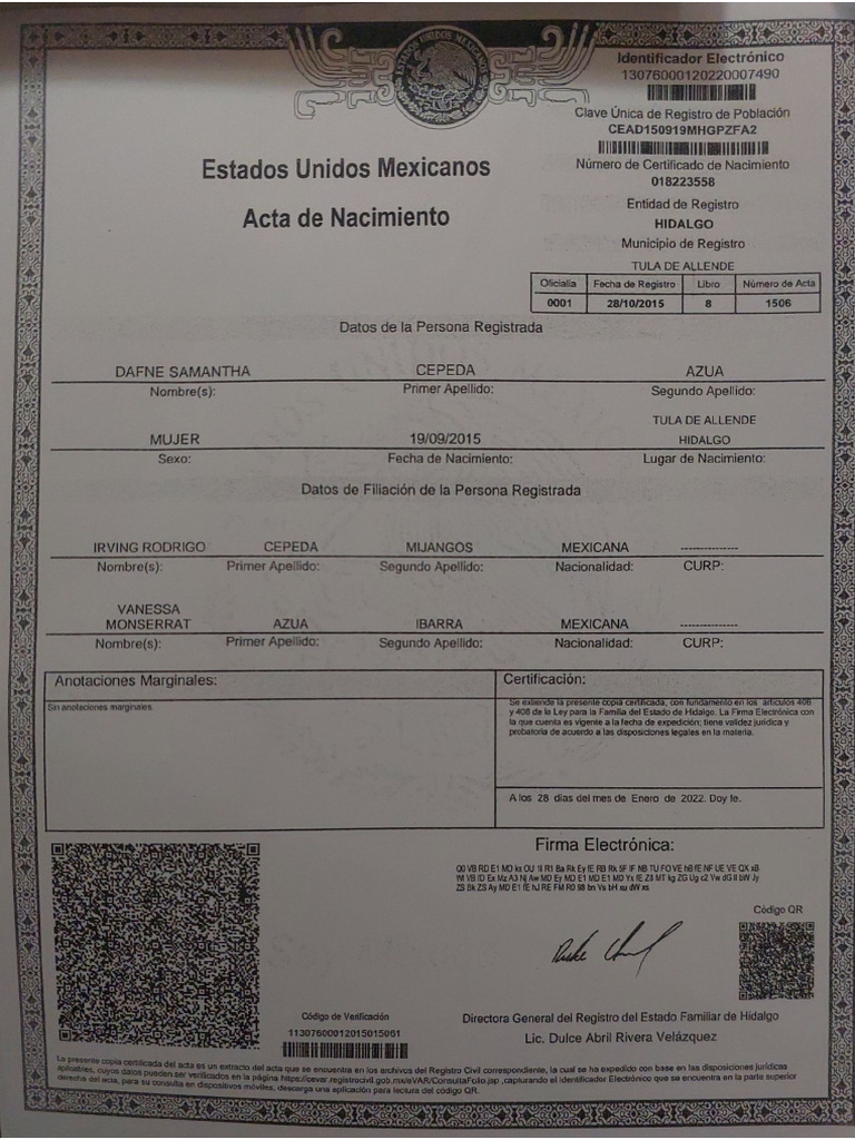 Acta de Nac Dafne | PDF