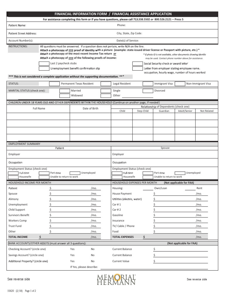 English Financial Information Form - Ashx | PDF