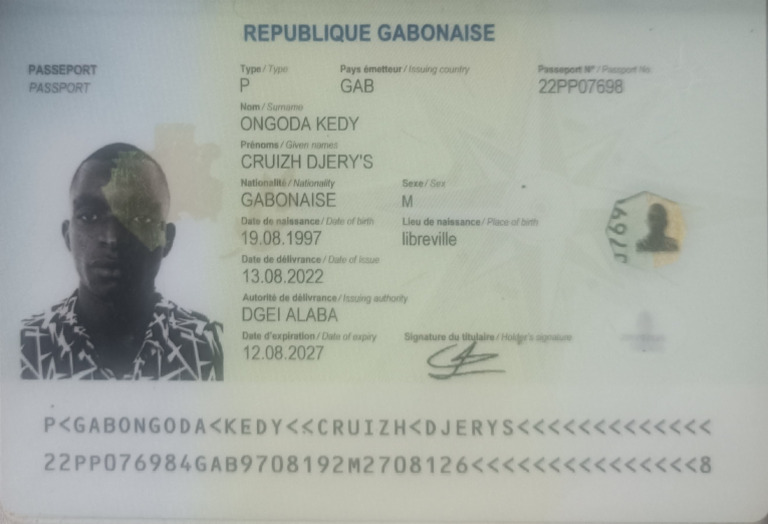 Passeport Gabonais d'ONGODA KEDY | PDF