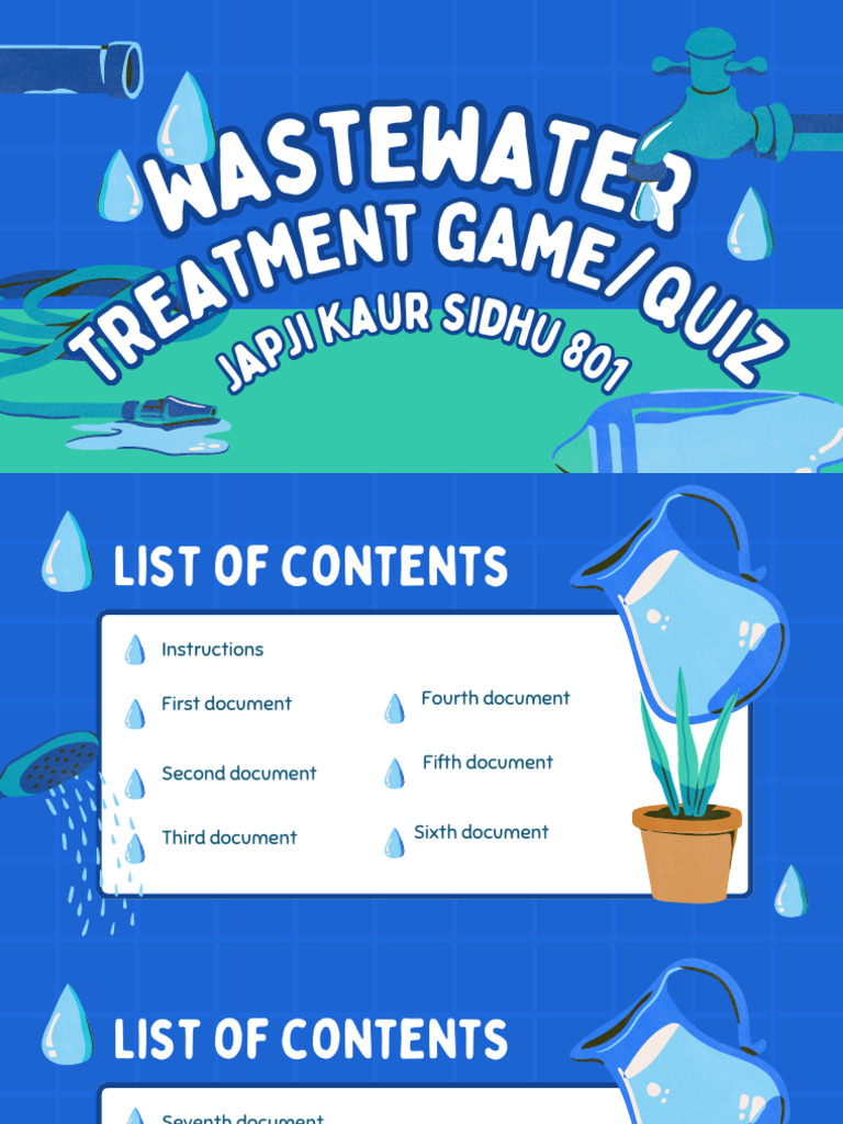 Blue and Green Illustrative How To Save Water Presentation | PDF