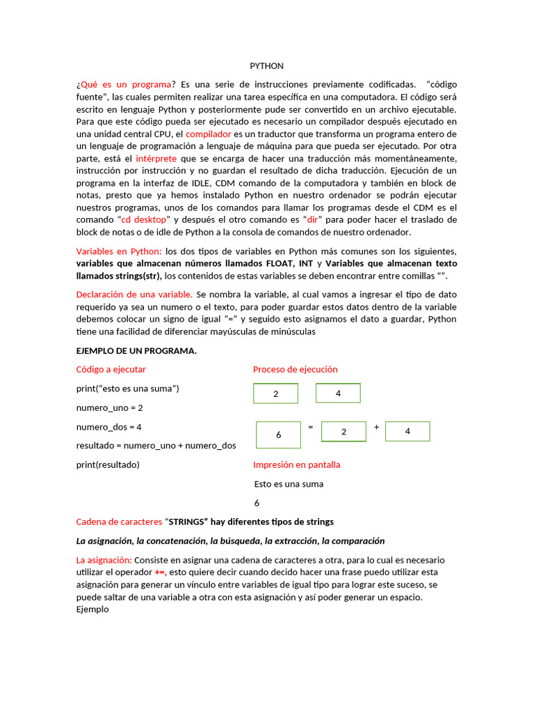 Introducción a Programación en Python | PDF | Programación | Programa de computadora