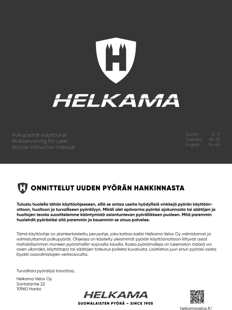 Helkama Kayttoohje Lowres Web 170124 | PDF