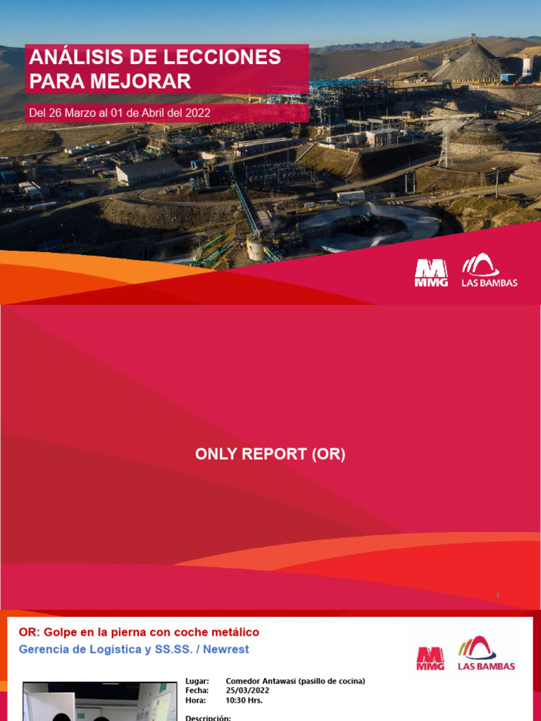 Lecciones Aprendidas Del 26 Al 01 Abril | PDF | Vehículos