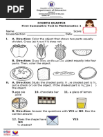 Grade 1 Exam Sample Questions | PDF