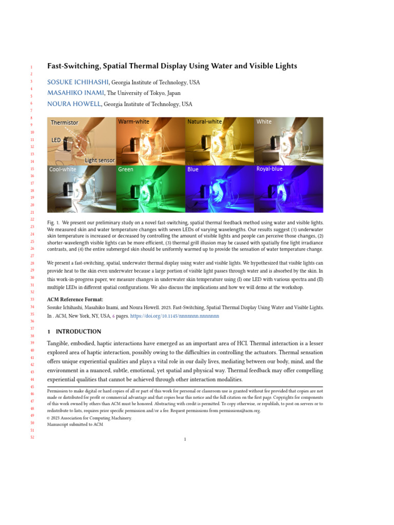 Fast-Switching, Spatial Thermal Display Using Water and Visible Lights ...