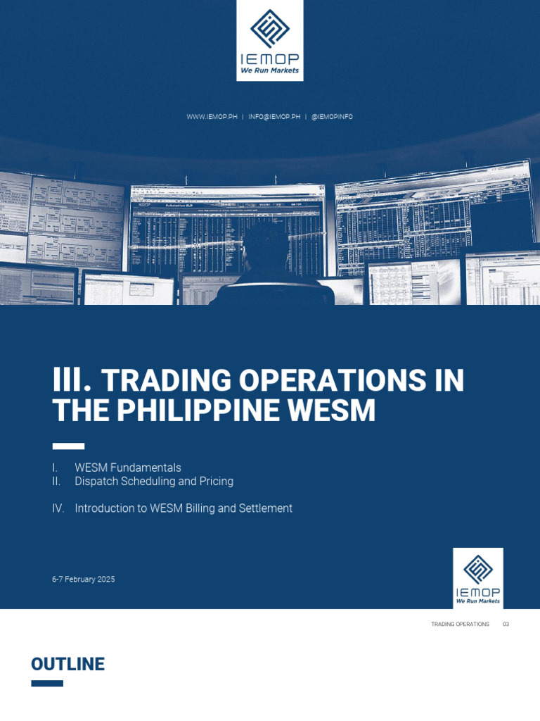 Module 3 Trading Operations in The Philippine WESM 2023 1 | PDF ...