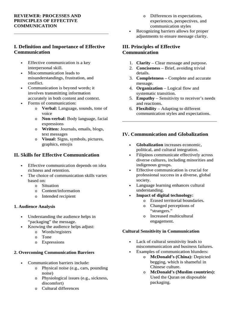 Purcom - Reviewer, Lesson 2 | PDF | Communication | Human Communication